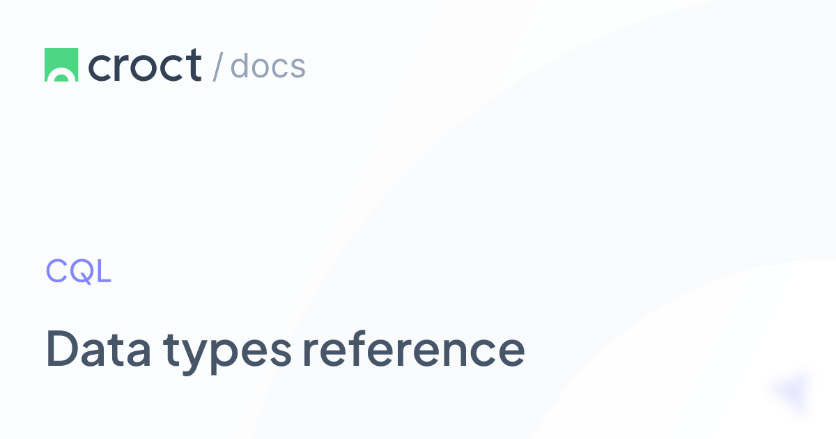 Data types reference | Croct Documentation