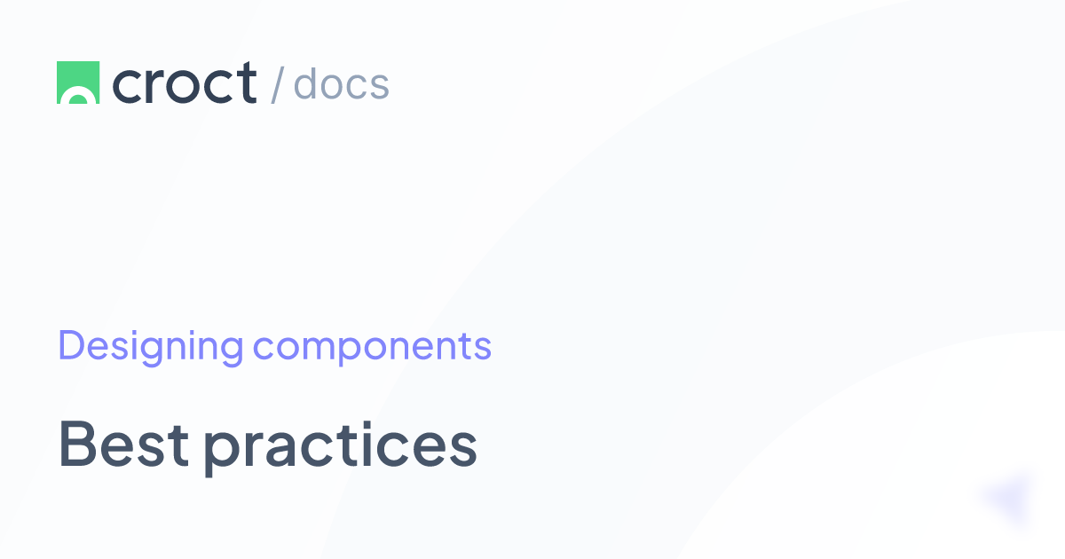 Best practices | Croct Documentation